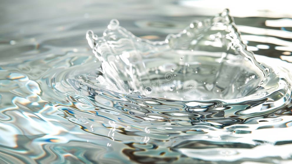 Close-up of Water Splash with Ripples Stock Photo - Image of movement ...