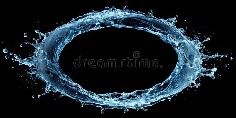 Dynamic Elegance: Close-Up of a Water Splash in Round Shape ...