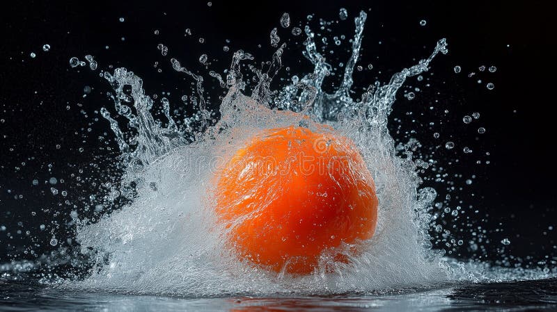 A Close Up of Water Splashing Under a Ball that Has Just Hit it ...