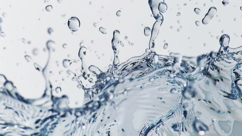 Close Up of Water Splashing on White Surface. Suitable for Various ...