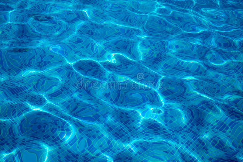 A Close-up of the Water in a Swimming Pool, with the Sun Shining. Stock ...