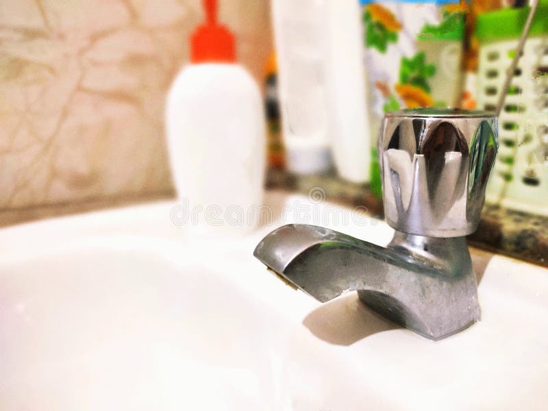 Close up of water tap stock image. Image of water, close - 223774875