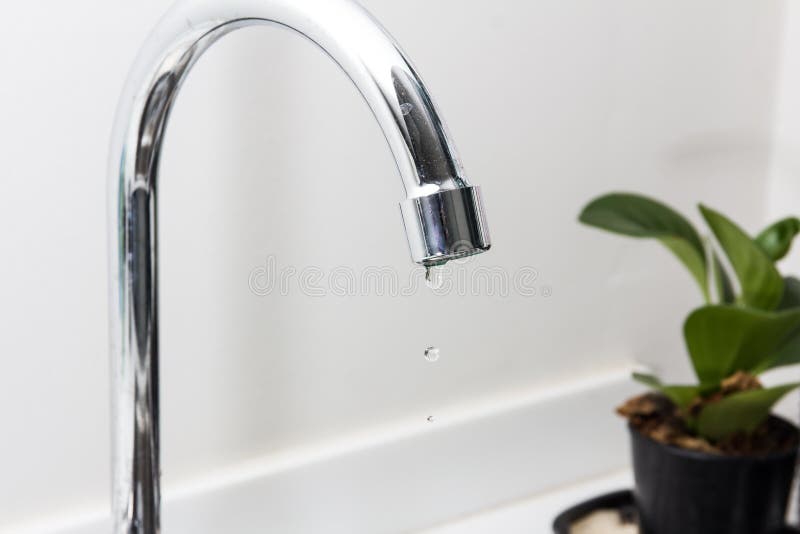 Close up water tap stock image. Image of kitchen, tile - 90133199