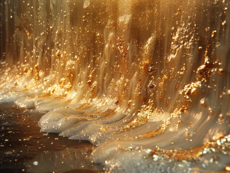 Close Up of Waterfall Cascading Stock Image - Image of flowing ...