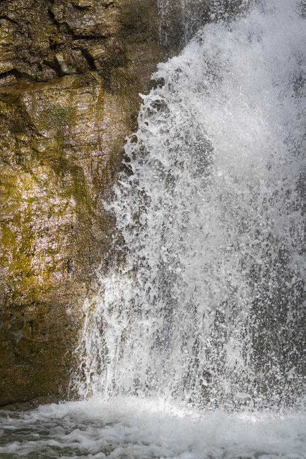 Close-up of a Waterfall Cascading Over Rocks Stock Image - Image of ...