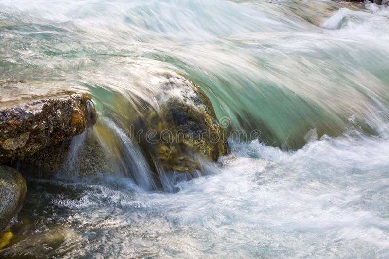 Close Up of a Waterfall during High Water Flow Stock Photo - Image of ...