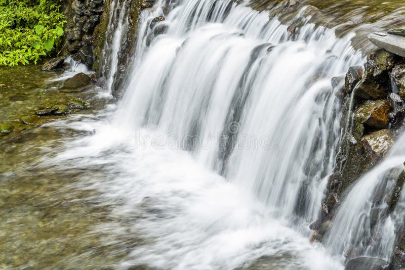 Close-up Waterfall, Natural Background Stock Image - Image of flowing ...