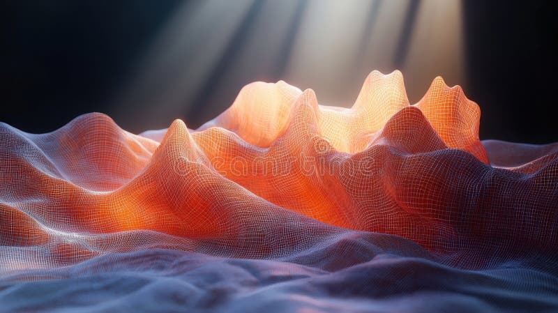 Close Up of a Wave of Light with Bright Reflections and Soft Gradients ...