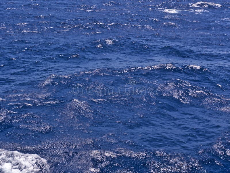 Close Up on Waves of Deep Blue Sea Stock Image - Image of dangerous ...
