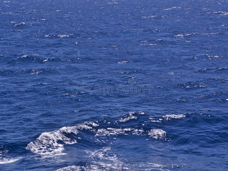 Close Up on Waves of Deep Blue Sea Stock Image - Image of foam ...
