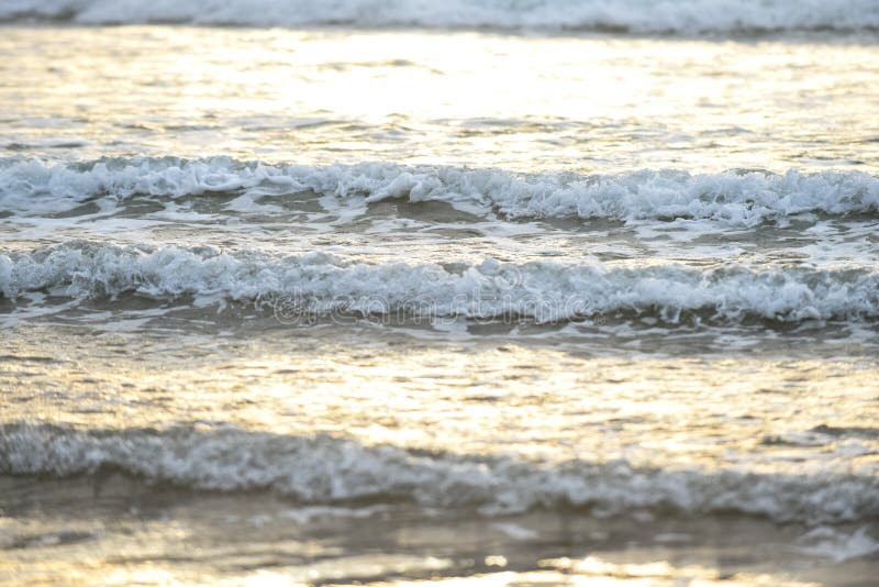 Close Up of Waves on the Shore of a Beach Stock Image - Image of ...