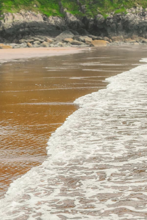 Close Up of Waves on the Shore of a Beach Stock Image - Image of clear ...