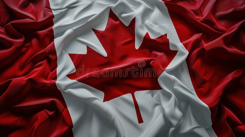 Close Up Waving Flag Canada. Flag Canada Stock Illustration ...