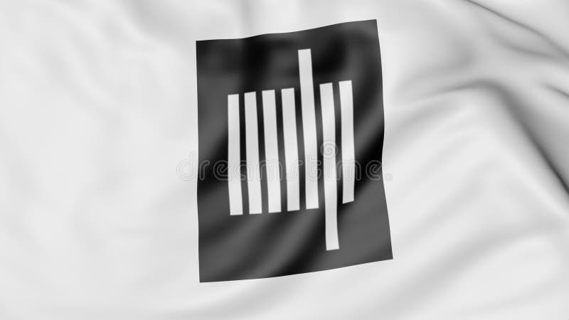 Close-up of Waving Flag with Massachusetts Institute of Technology MIT ...