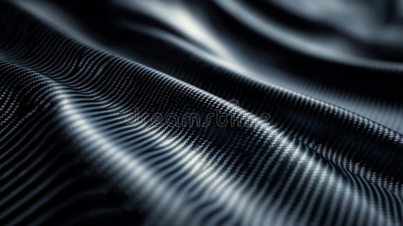 Close-up of a Wavy Carbon Fiber Fabric Stock Illustration ...