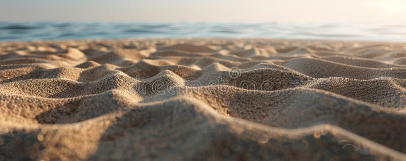 Close Up of Wavy Sand Texture on a Beach Stock Photo - Image of ...