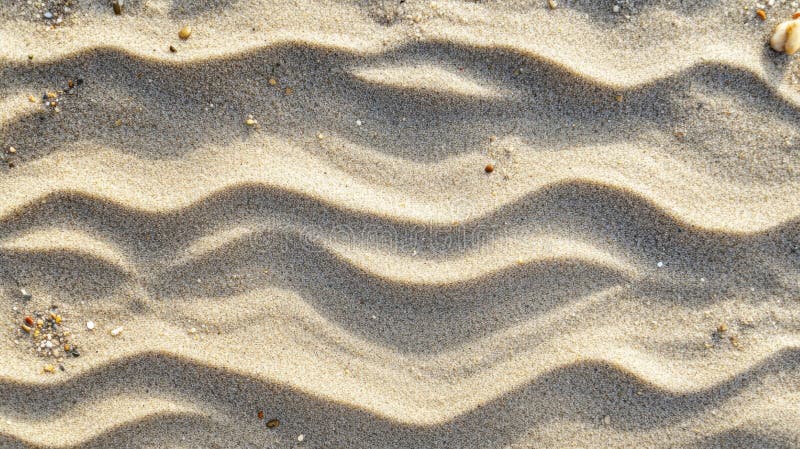 Close Up of Wavy Sand Texture on Beach with Natural Patterns Stock ...