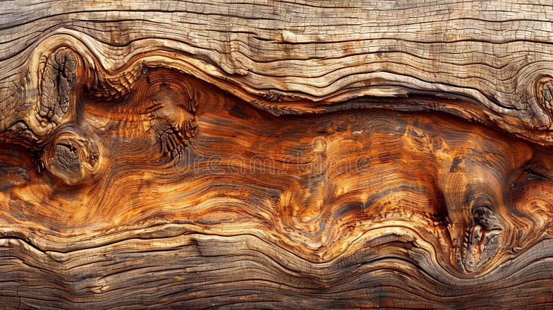 Close-up of Wavy Wood Grain Texture Stock Illustration - Illustration ...