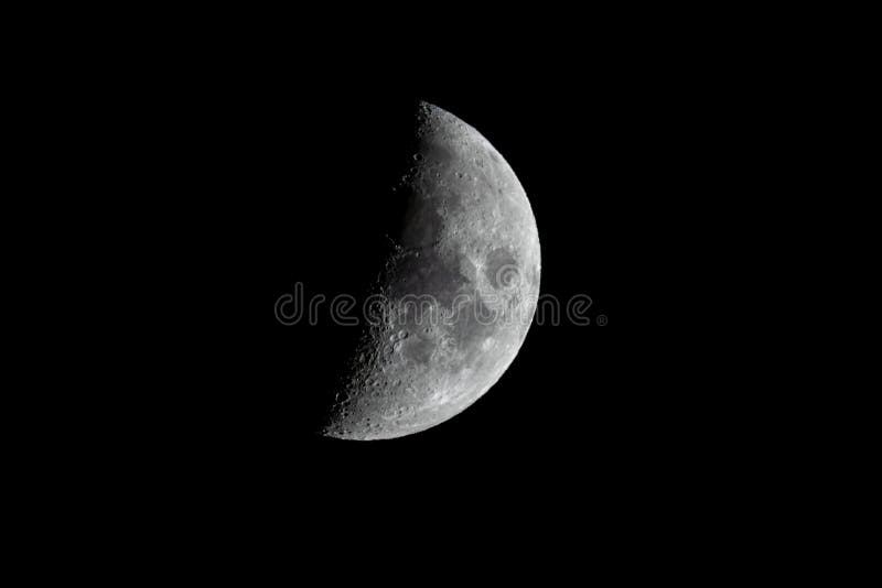 Crescent Lunar Moon Rotated Upper View Stock Image - Image of astronomy ...