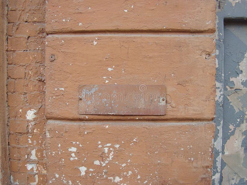 Close-up of Weathered Brick Wall Section with Rusted Metal Grate Stock ...