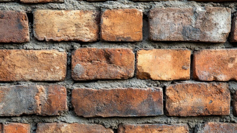 Close-up of a Weathered Brick Wall Texture. Stock Photo - Image of urban, solid: 373389886