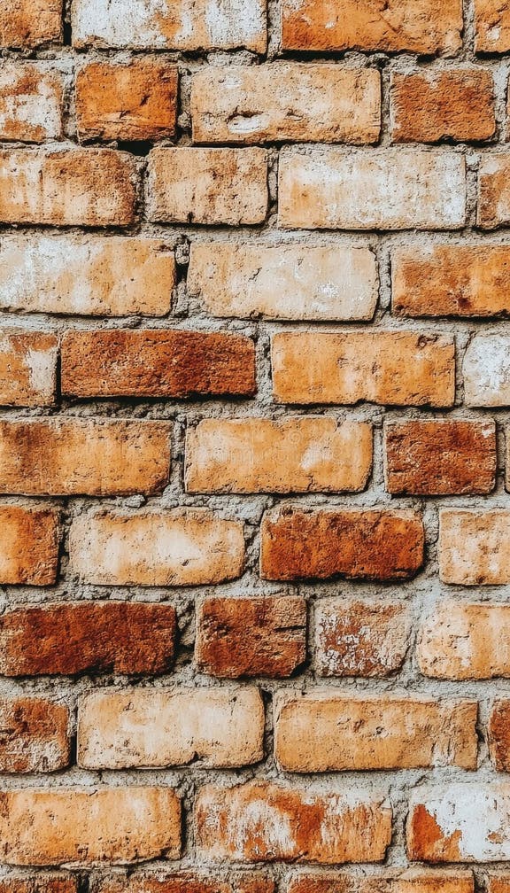 Close-up, Weathered Brick Wall Texture with Variation, Background for Design, Construction ...