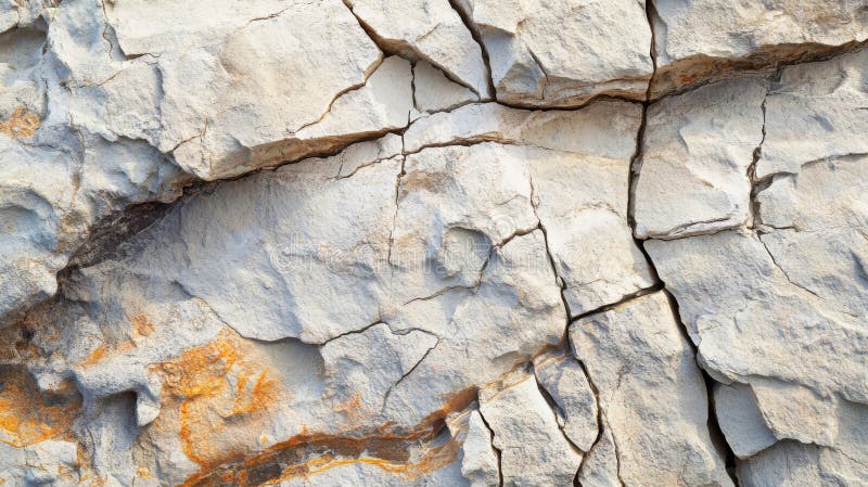 Close-up of Weathered Cracked Rock Surface Stock Illustration ...
