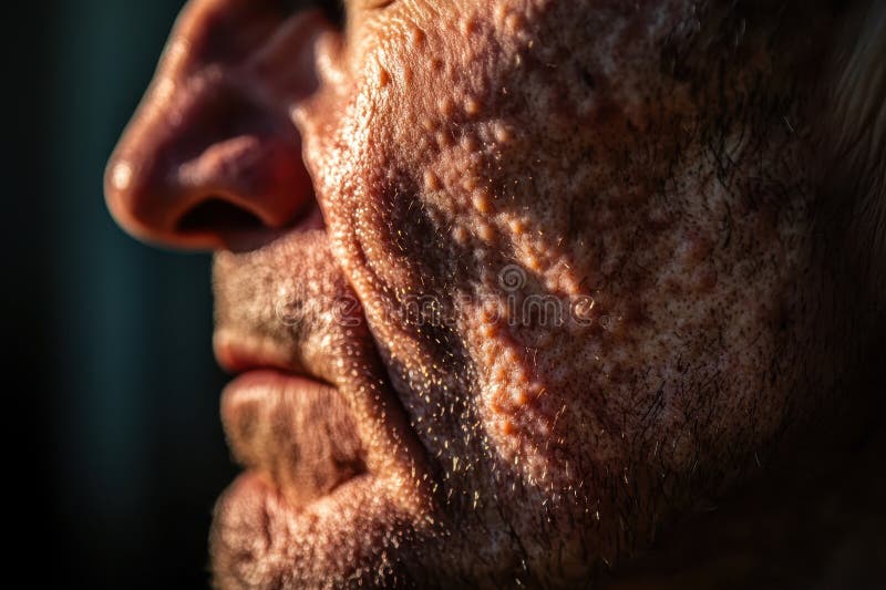 A Close-up of a Weathered Face Highlighting Skin Texture and Details ...