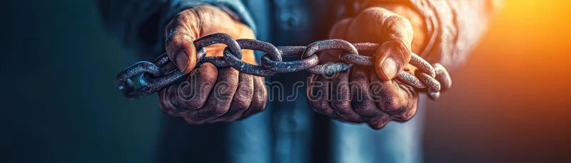 Breaking Free Hands Breaking Chains Freedom Hope Strength Stock ...
