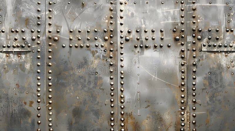 A Close-up of a Weathered Metal Surface with Rivets, Lavish Wallpaper ...