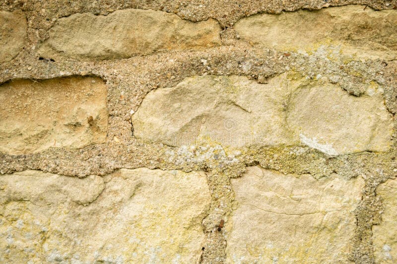 Close-up of Weathered Stone Wall Showing Textured Surface and Natural ...
