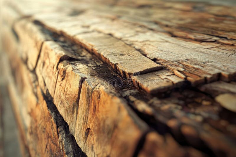 Close Up of Weathered Wood Grain Shows Texture and Decay with Natural ...
