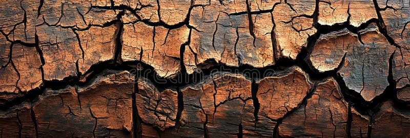 A Close-up of Weathered Wood with a Natural Crack Stock Photo - Image ...