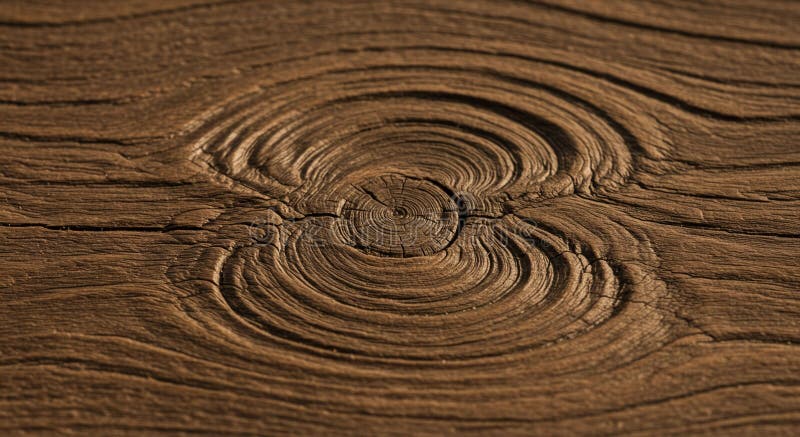 Close-up of a Weathered Wooden Surface Featuring a Prominent Knot and ...