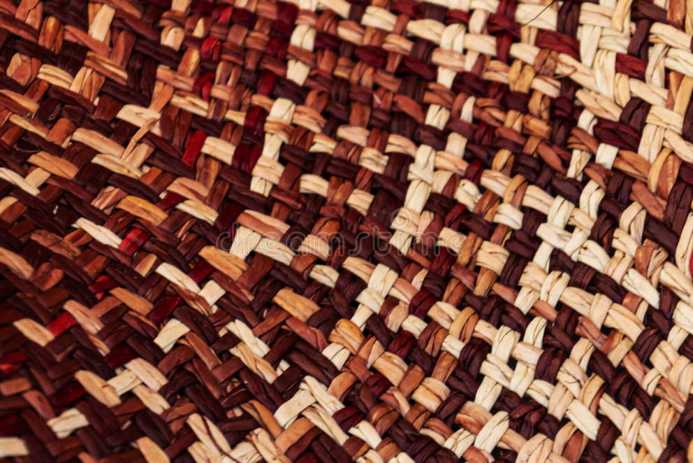 Close Up of Weave Pattern Made from Straw. Stock Image - Image of ...