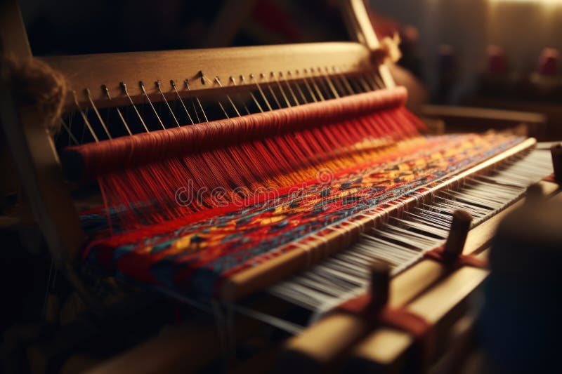 Close Up of a Weaving Loom, Suitable for Textile Industry Projects ...