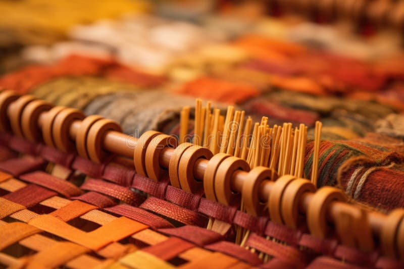 Close-up of the Weaving Process, Showing Details and Craftsmanship ...