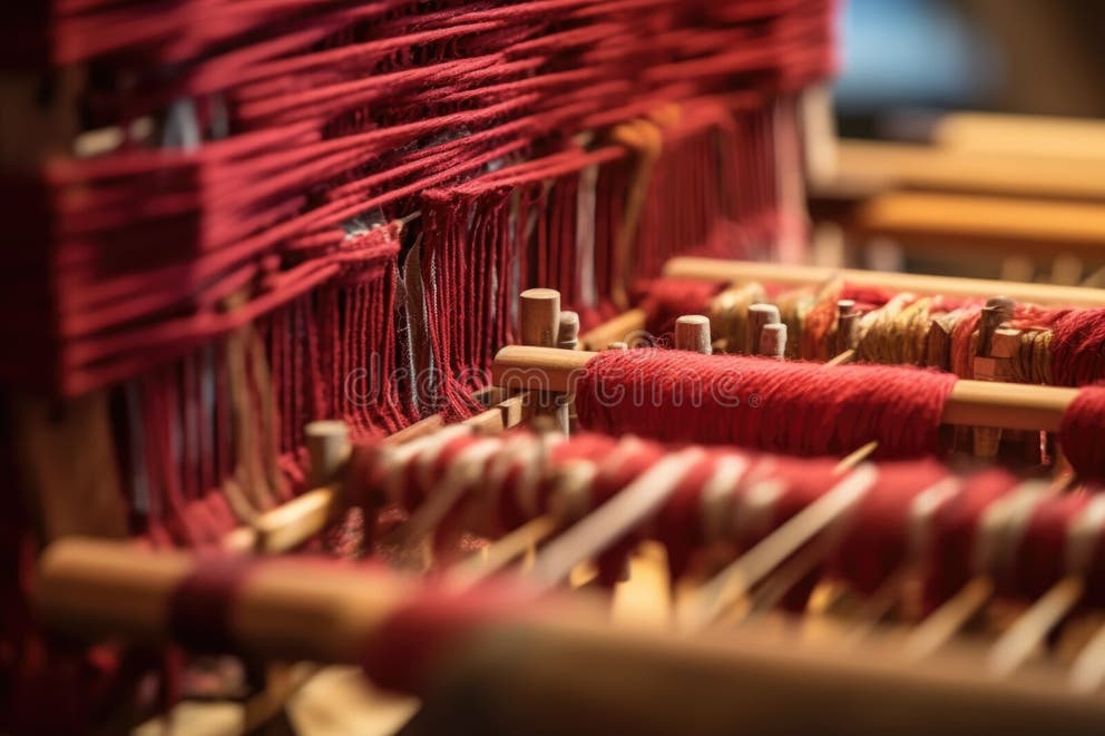 Close-up of the Weaving Process, Showing Details and Craftsmanship ...