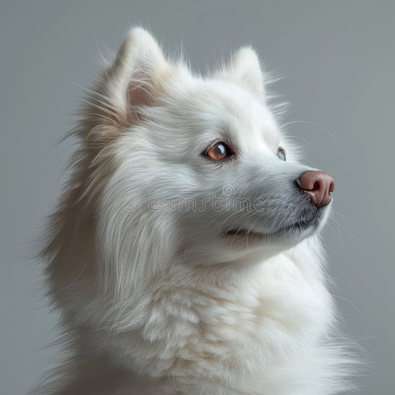 A Close-up of a Well-groomed Samoyed with Soft, Even Lighting and ...