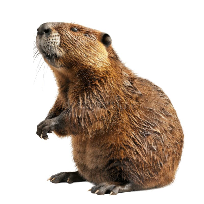 A Close-Up of a Wet Beaver Looking Upwards Stock Image - Illustration ...