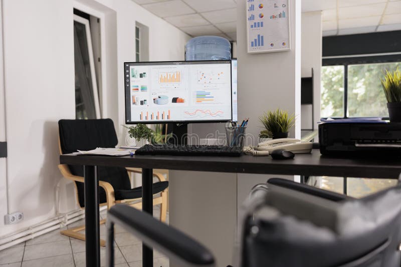 Close Up of Wheelchair in Disabled Friendly Office Stock Image - Image ...