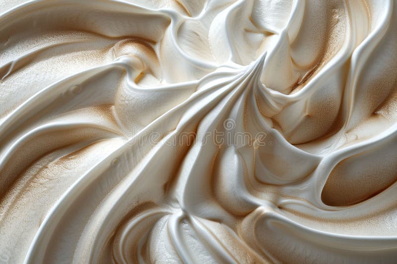 Close Up of Whipped Cream Swirl Texture for Background and Design Stock ...