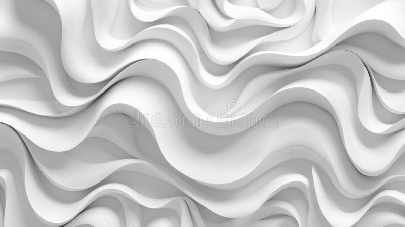 A Close-up of a White, Abstract, Wavy Pattern Background Stock Photo ...