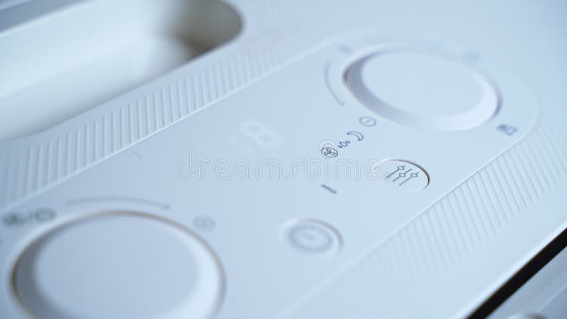 Close-up White Air Conditioner Control Panel for the Apartment and ...