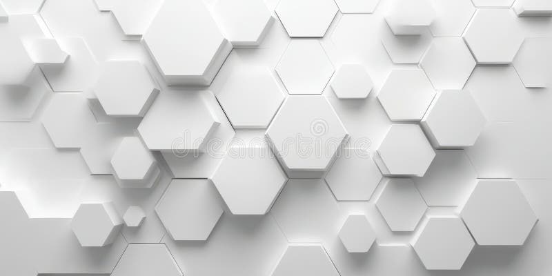 Abstract White Hexagon Pattern Background Stock Illustration ...