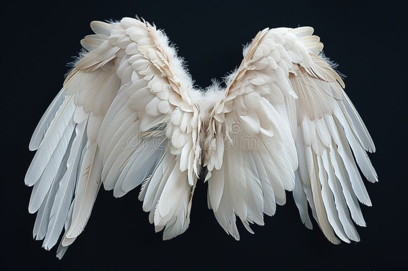 A Close Up of a White Bird with Wings Spread Out Stock Illustration - Illustration of graphic ...