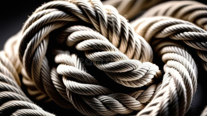 Close-up of a White Boat Rope Lying Twisted Stock Image - Image of ...