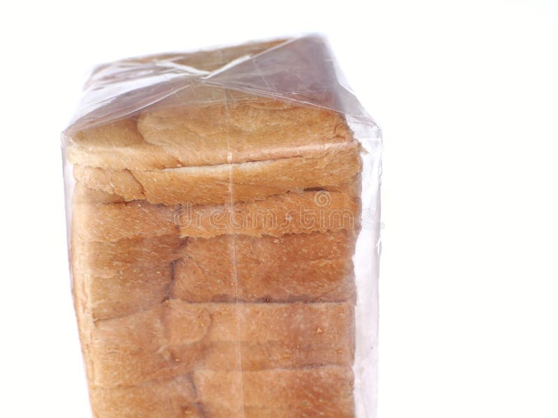 Close Up of White Bread Packed in Transparent Plastic Container ...