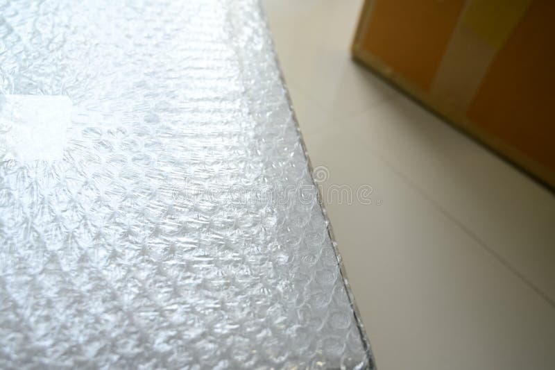 White Bubble Wrap for Protect Product Stock Image - Image of compressed ...