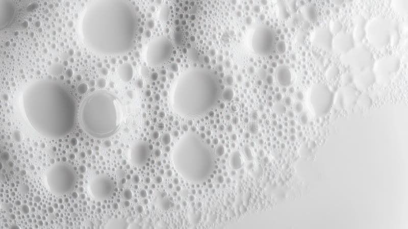 Close-up of White Bubbles on Foamy Liquid Surface Stock Illustration ...